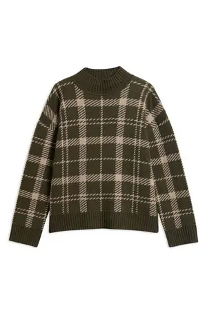 Barbour Delilah Knitted Mock Neck Sweater - Olive Multi
