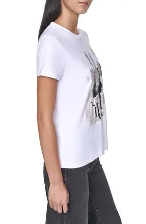 Dkny Central Park Steps Graphic T-shirt - White