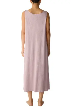 Eileen Fisher Organic Cotton Scoop Neck Maxi Dress - Pearlescent