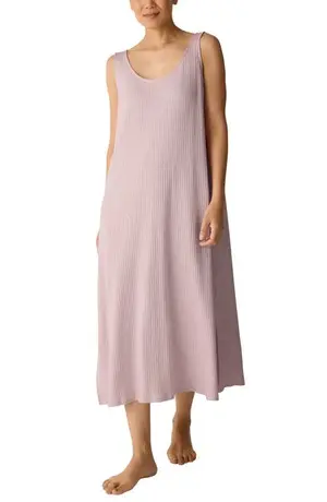 Eileen Fisher Organic Cotton Scoop Neck Maxi Dress - Pearlescent