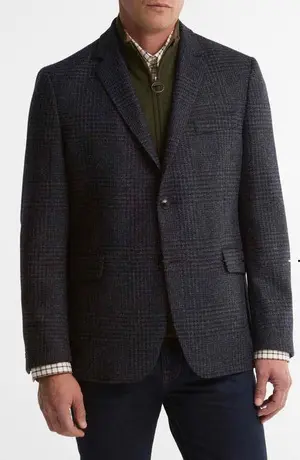 Barbour Bryson Moons Wool Sport Coat - Navy