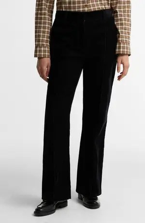 Barbour Emmy Wide Leg Corduroy Trousers Black