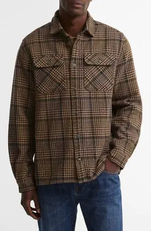 Barbour Millom Relaxed Houndstooth Shirt - Olive