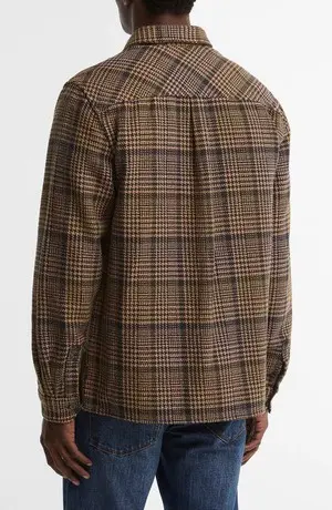 Barbour Millom Relaxed Houndstooth Shirt - Olive