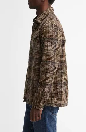 Barbour Millom Relaxed Houndstooth Shirt - Olive