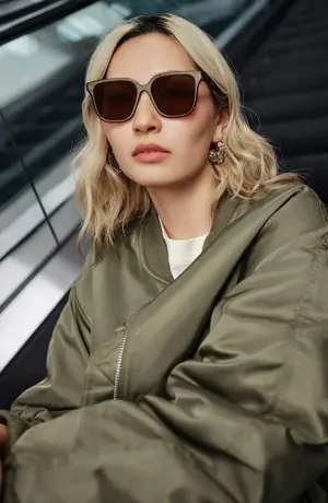 Quay Try Me 55mm Square Frame Sunglasses