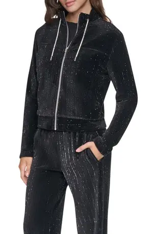 Dkny Metallic Track Jacket - Black