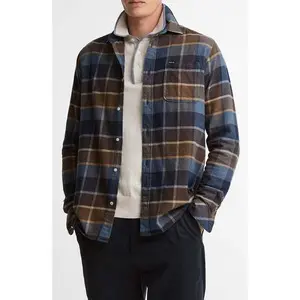 Barbour Copswell Relaxed Checked Cotton Shirt - Dark Sand