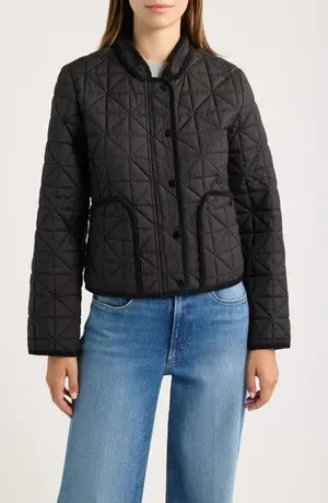 Bernardo Diamond Quilt Jacket