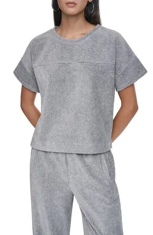 Dkny Metallic Velvet T-shirt - Feather He