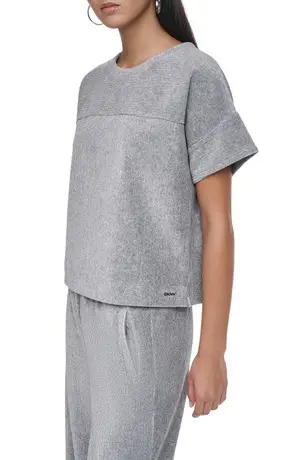 Dkny Metallic Velvet T-shirt - Feather He