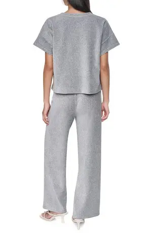 Dkny Metallic Velvet T-shirt - Feather He