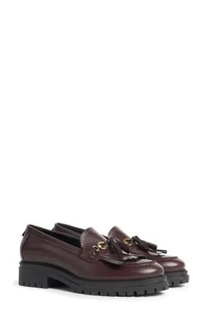Barbour Ava Leather Loafer - Cherry Glace