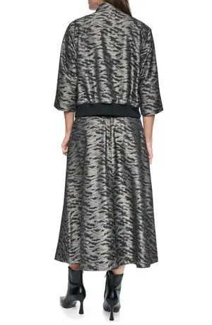 Dkny Animal Jacquard Bomber Jacket