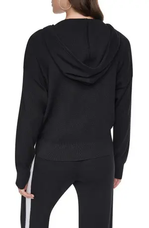 Dkny Logo Stripe Zip Hoodie