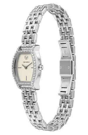 Tory Burch The Eleanor Curve Pavé Bracelet Watch