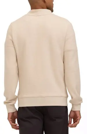 THREADS 4 THOUGHT Half-zip Waffle Pullover - Tapioca