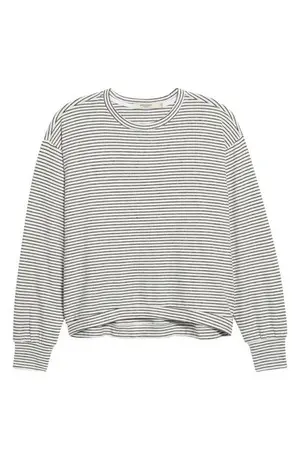 ASTROLOGIE CALIFORNIA Clementine Striped Sleep Top - White/black