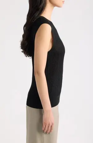 BOSS Sleeveless Crewneck Sweater Vest - Black
