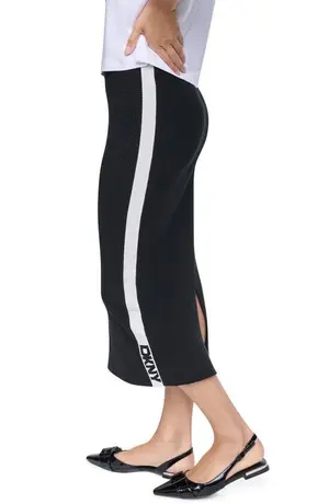 Dkny Logo Stripe Knit Skirt