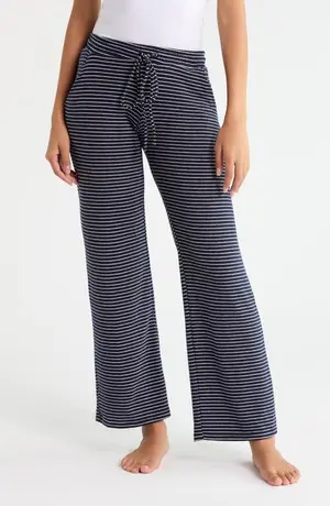 ASTROLOGIE CALIFORNIA Greer Wide Leg Striped Pants - Navy/white