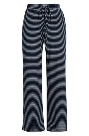 ASTROLOGIE CALIFORNIA Greer Wide Leg Striped Pants - Navy/white