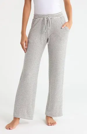 ASTROLOGIE CALIFORNIA Greer Wide Leg Striped Pants - White/black