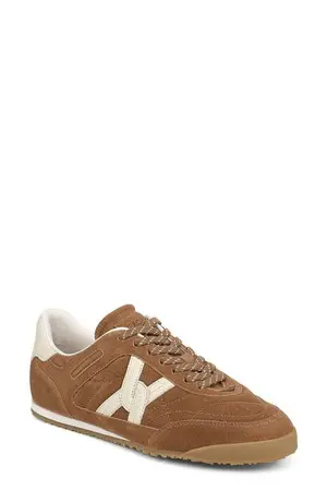 Veronica Beard Natalia Suede Lace-up Sneakers - Chestnut
