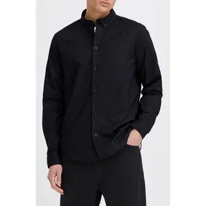 !SOLID Val Stretch Cotton Button-down Shirt - Black