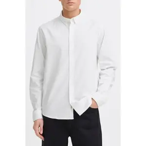 !SOLID Val Stretch Cotton Button-down Shirt - White