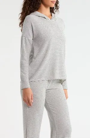 ASTROLOGIE CALIFORNIA Tiegan Stripe Hoodie - White/black