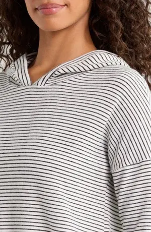 ASTROLOGIE CALIFORNIA Tiegan Stripe Hoodie - White/black