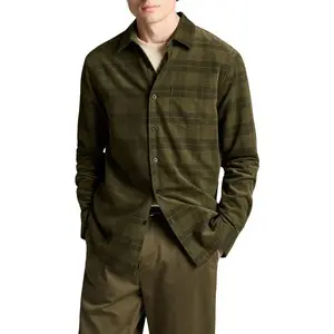 Vince Hamilton Plaid Corduroy Shirt - Night Leaf Combo