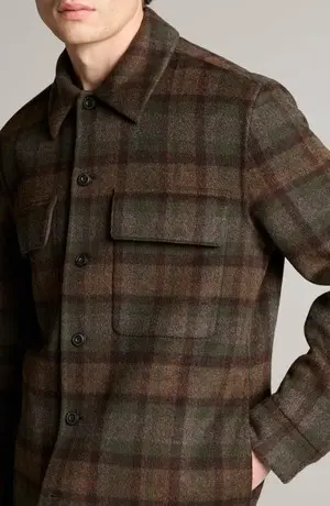 Vince Plaid Shirt Jacket