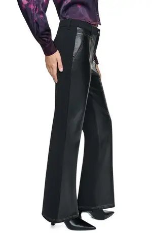 Dkny Faux Leather Straight Leg Pants