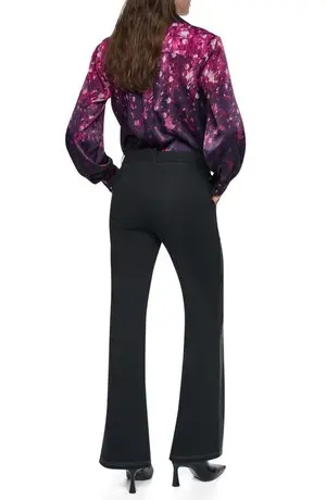 Dkny Faux Leather Straight Leg Pants