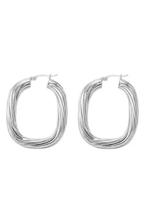 THE M JEWELERS The Large Mirae Hoop Earrings - Silver