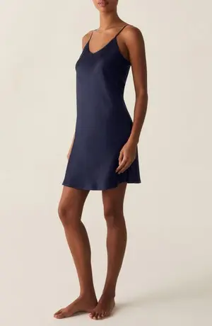 PETITE PLUME Bijou Silk Slip Nightgown