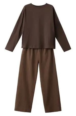 Mango Cotton Pajamas - Brown