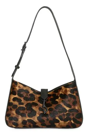 Rebecca Minkoff Megan Hair Calf Shoulder Bag - Leopard/black