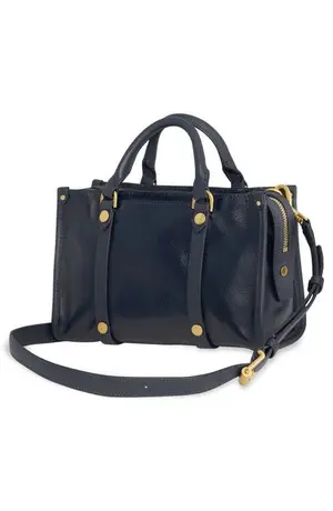 Rebecca Minkoff Leather Satchel With Beaded Charm - Midnight Blue