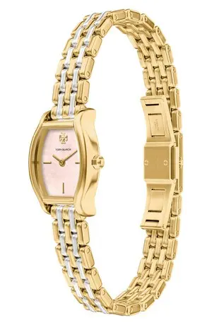 Tory Burch Eleanor Curve Mini Two Tone Bracelet Watch