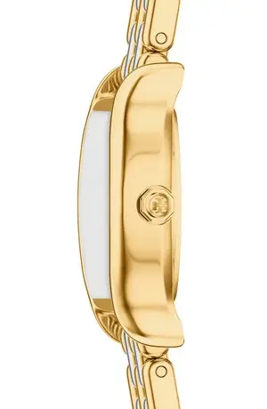 Tory Burch Eleanor Curve Mini Two Tone Bracelet Watch