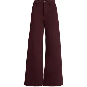 PISTOLA Penny High Waist Wide Leg Petite Jeans - Claret