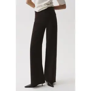 PISTOLA Penny High Waist Wide Leg Petite Jeans - Mocha