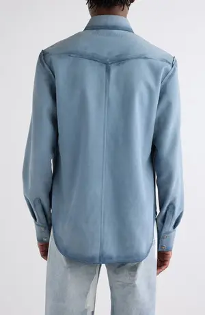 Acne Studios Lestern Suede Leather Overshirt