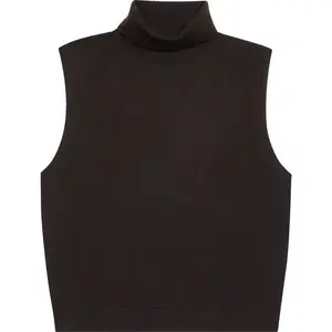 LESET James Merino Wool Sleeveless Sweater - Chocolate