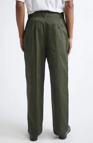 Bottega Veneta Cotton Gabardine Trousers - Dark Juniper