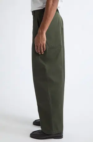 Bottega Veneta Cotton Gabardine Trousers - Dark Juniper