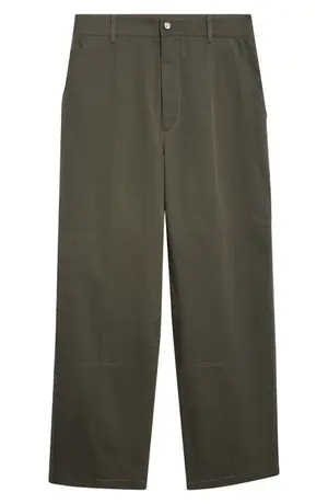 Bottega Veneta Cotton Gabardine Trousers - Dark Juniper